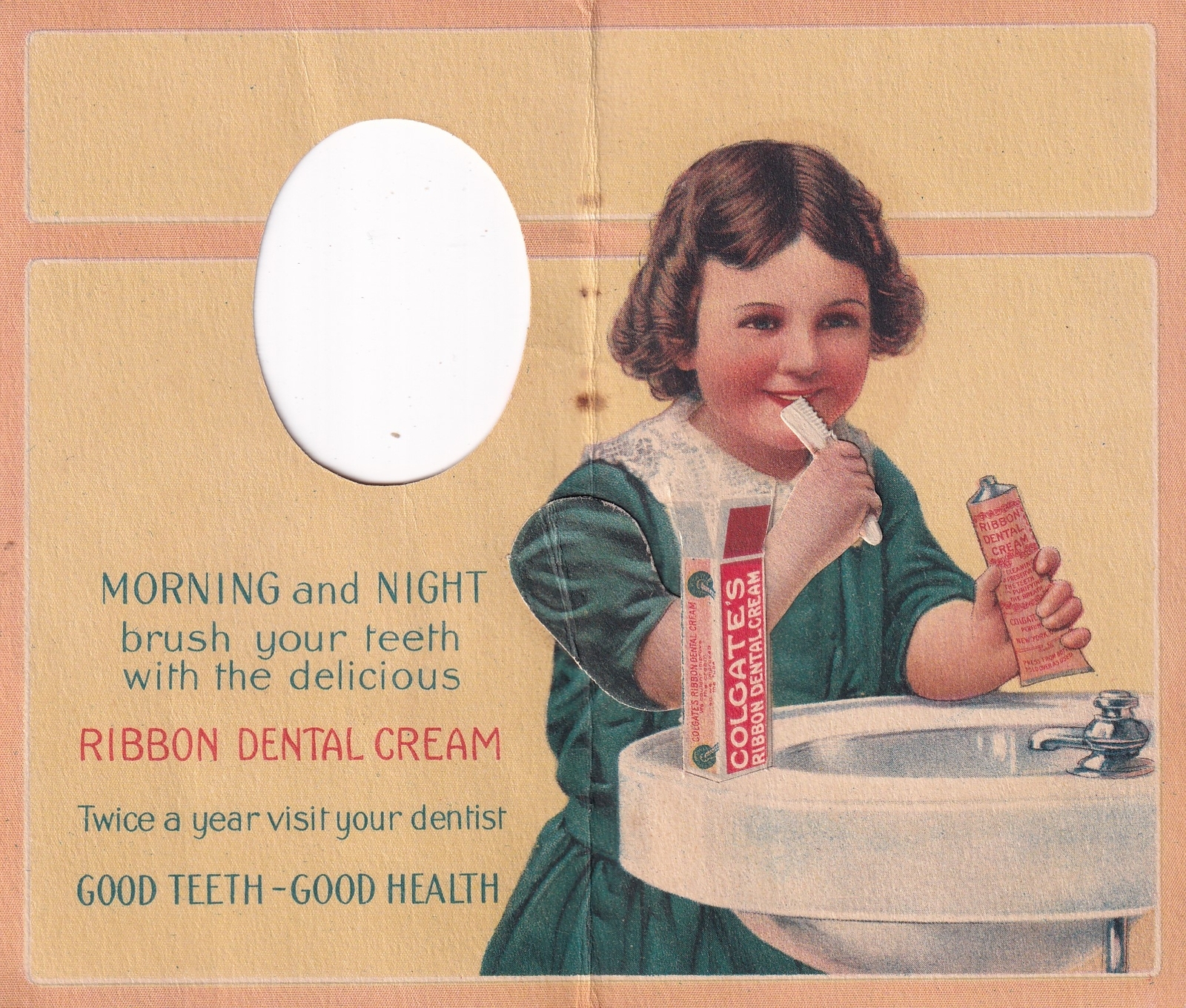 Vintage Folder Colgate Ribbon Dental Cream Toothpaste Mechanical Trade ...