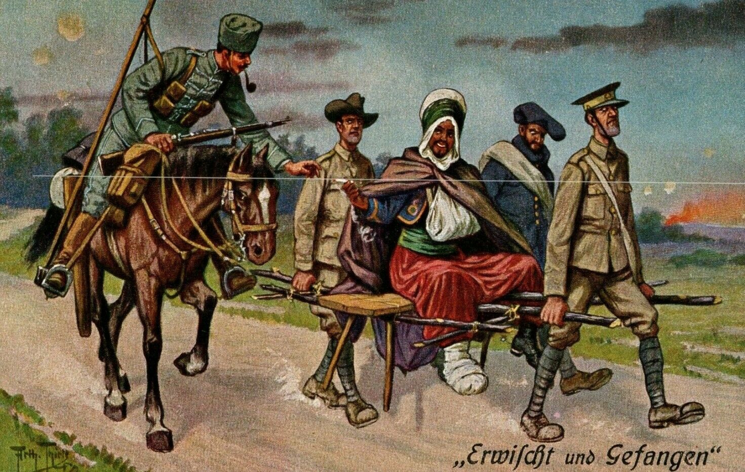 1914-18 WWI German Anti-British Australian Middle Eastern POW's ...