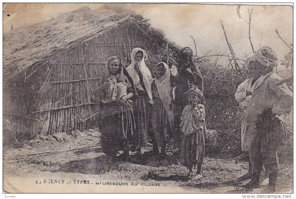 Scenes et Types , Mauresques au Village , PU-1920 | Africa - Algeria ...