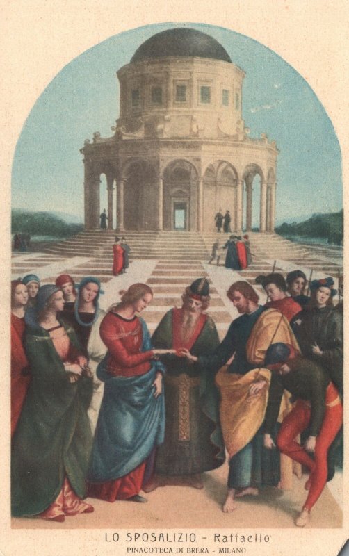 Vintage Postcard Lo Sposalizio Rafaello Pinacoteca Brera Marriage Milan ...