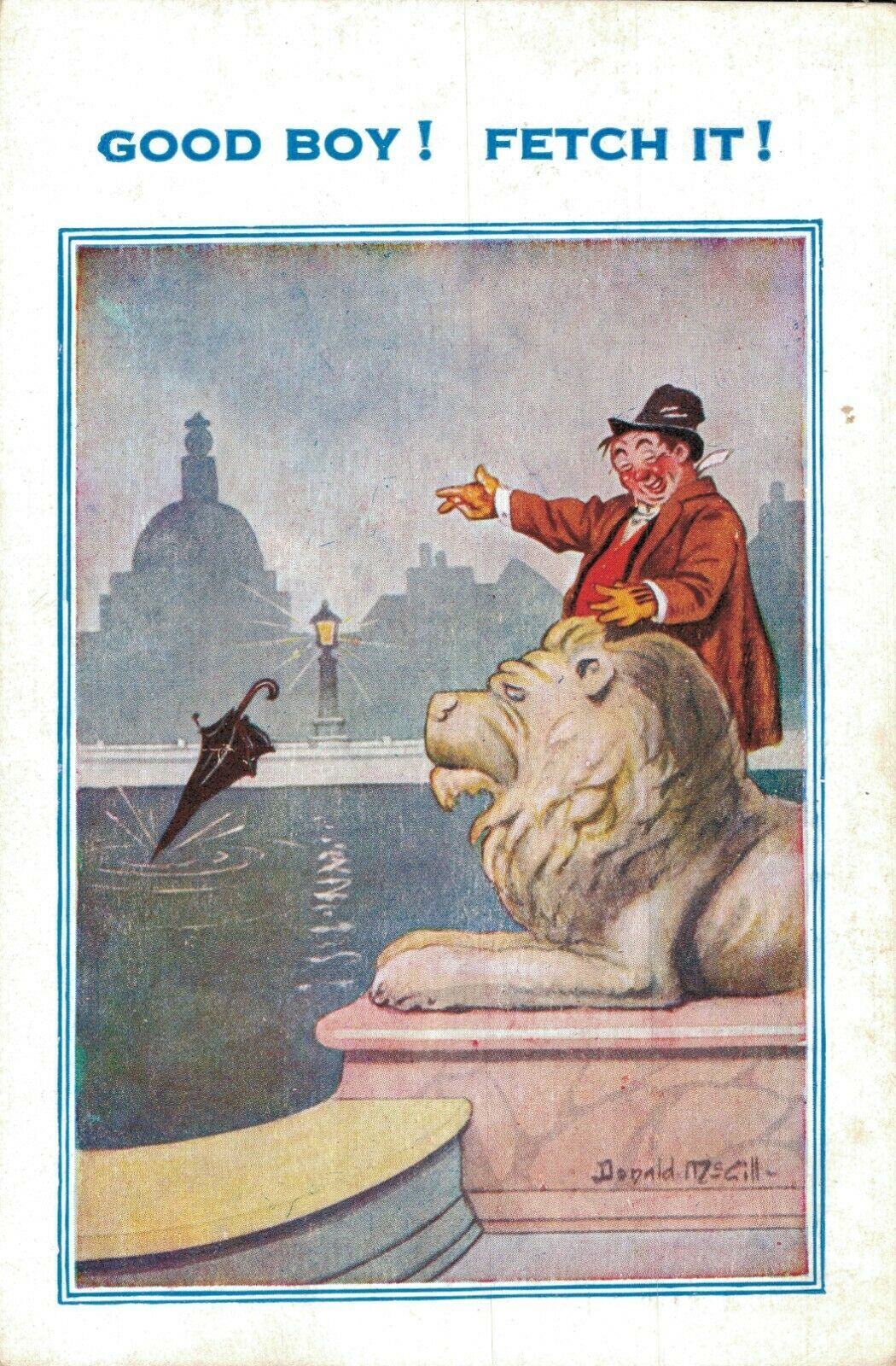 Donald McGill Good Boy! Fetch It! Comic Postcard 06.35 | Other ...