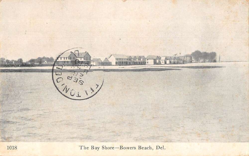 Bowers Beach Delaware The Bay Shore Scenic View Vintage Postcard ...