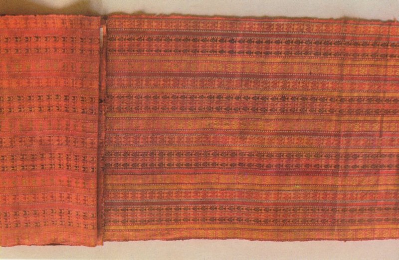 Chinese Old Native Cloth With Millet Pattern Ching Dynasty Postcard ...