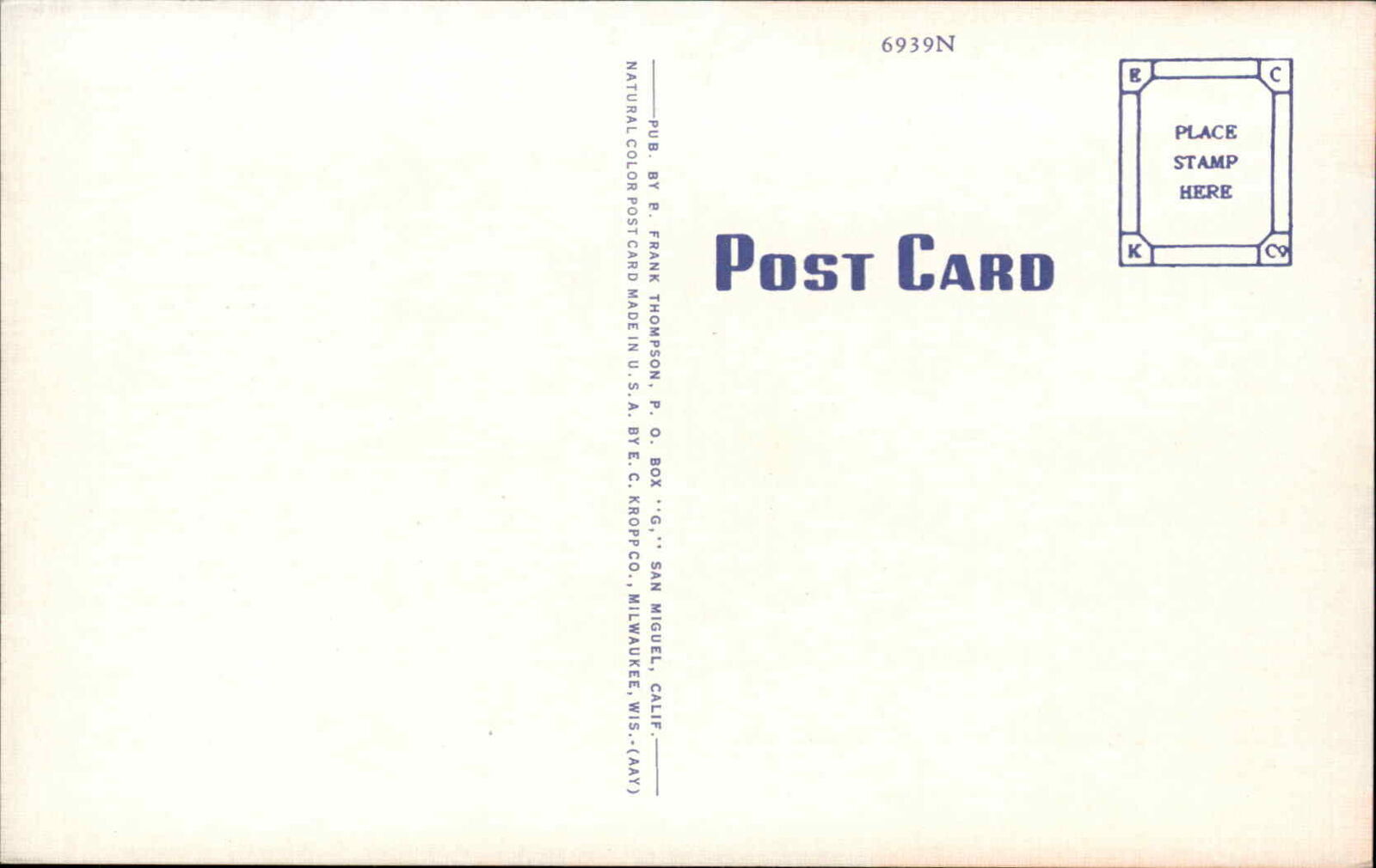 San Miguel California Camp Roberts Mid-Century Modern Linen Vintage ...