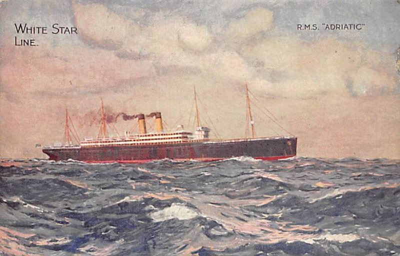 SS Adriatic White Star Line Writing on back | Topics - Other, Postcard ...