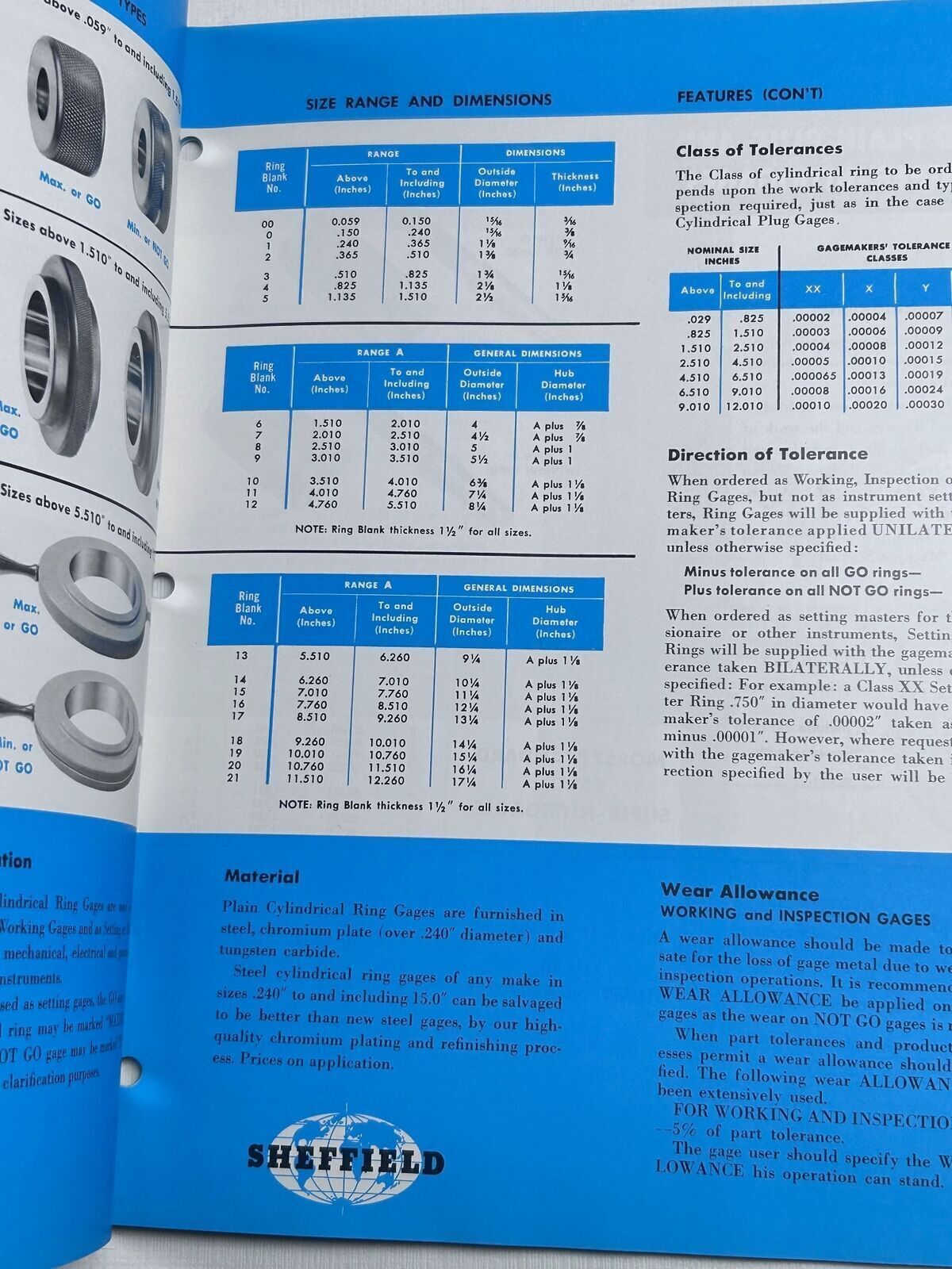 Sheffield Limit Type Gages Tool Catalog 1959 | Ephemera - Other ...