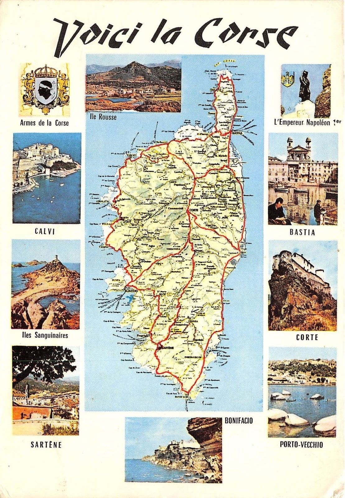 BR13108 Voici la corse map cartes geographiques france | Europe ...