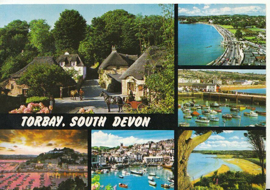 Devon Postcard - Views of Torbay. Posted 1991 - Ref TZ10776 | Europe ...