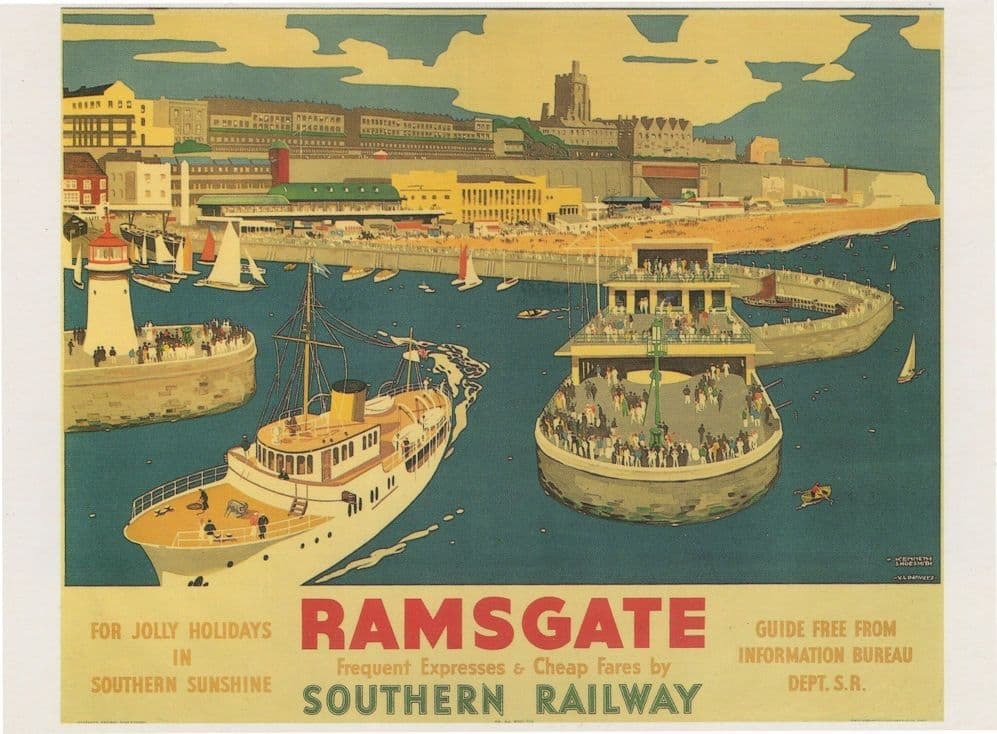 Ramsgate Southern Railway WW2 Poster Train Postcard | Topics - Militaria - World War II ...