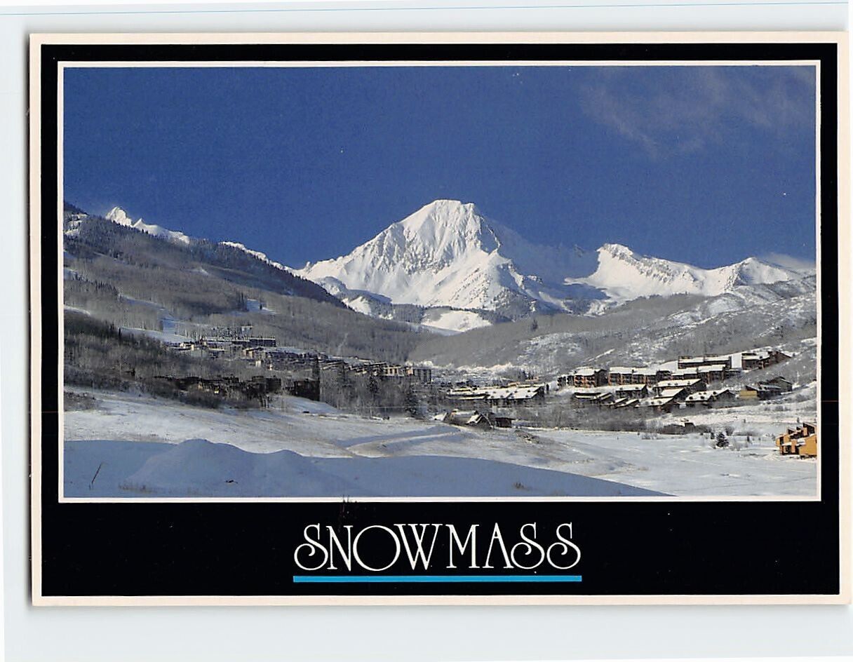 Postcard Snowmass Resort Village and Mt. Daly, Snowmass, Colorado ...