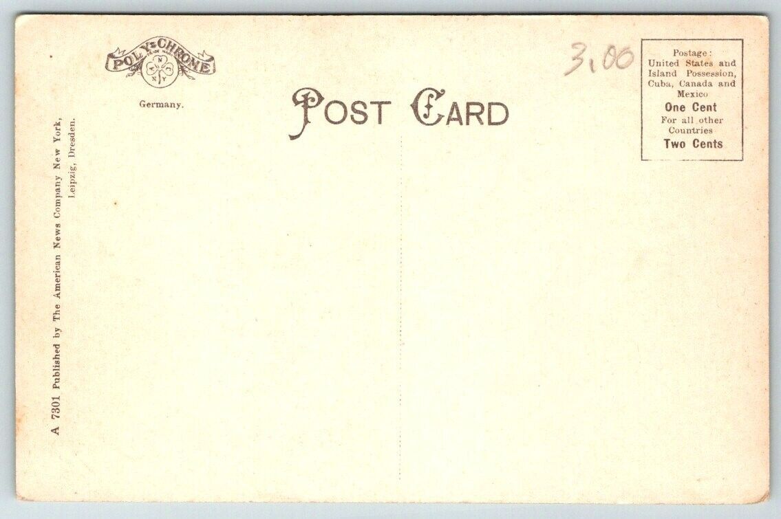 US Navy USS "Chicago" Passing Down New York Bay Postcard c1905 | United ...