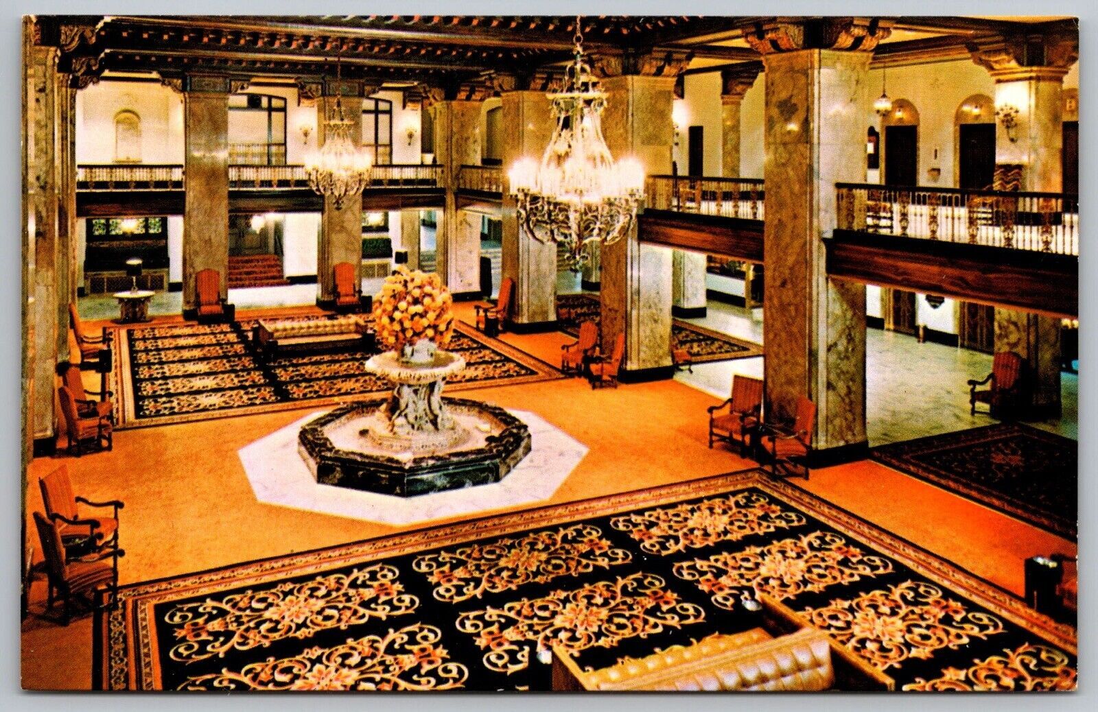 Memphis Tennessee Sheraton Peabody Hotel Interior Lobby Chrome Postcard ...