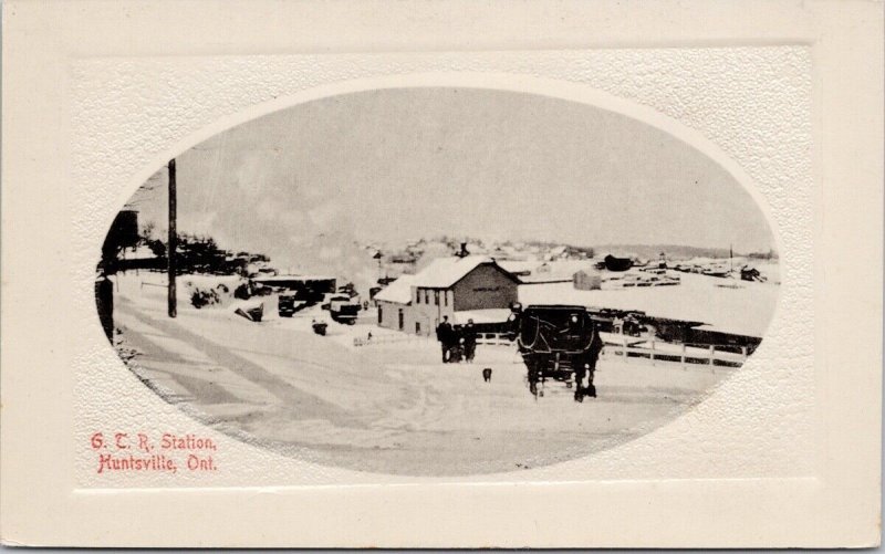 Huntsville Ontario GTR Station Muskoka Grand Trunk Railway Scarce ...