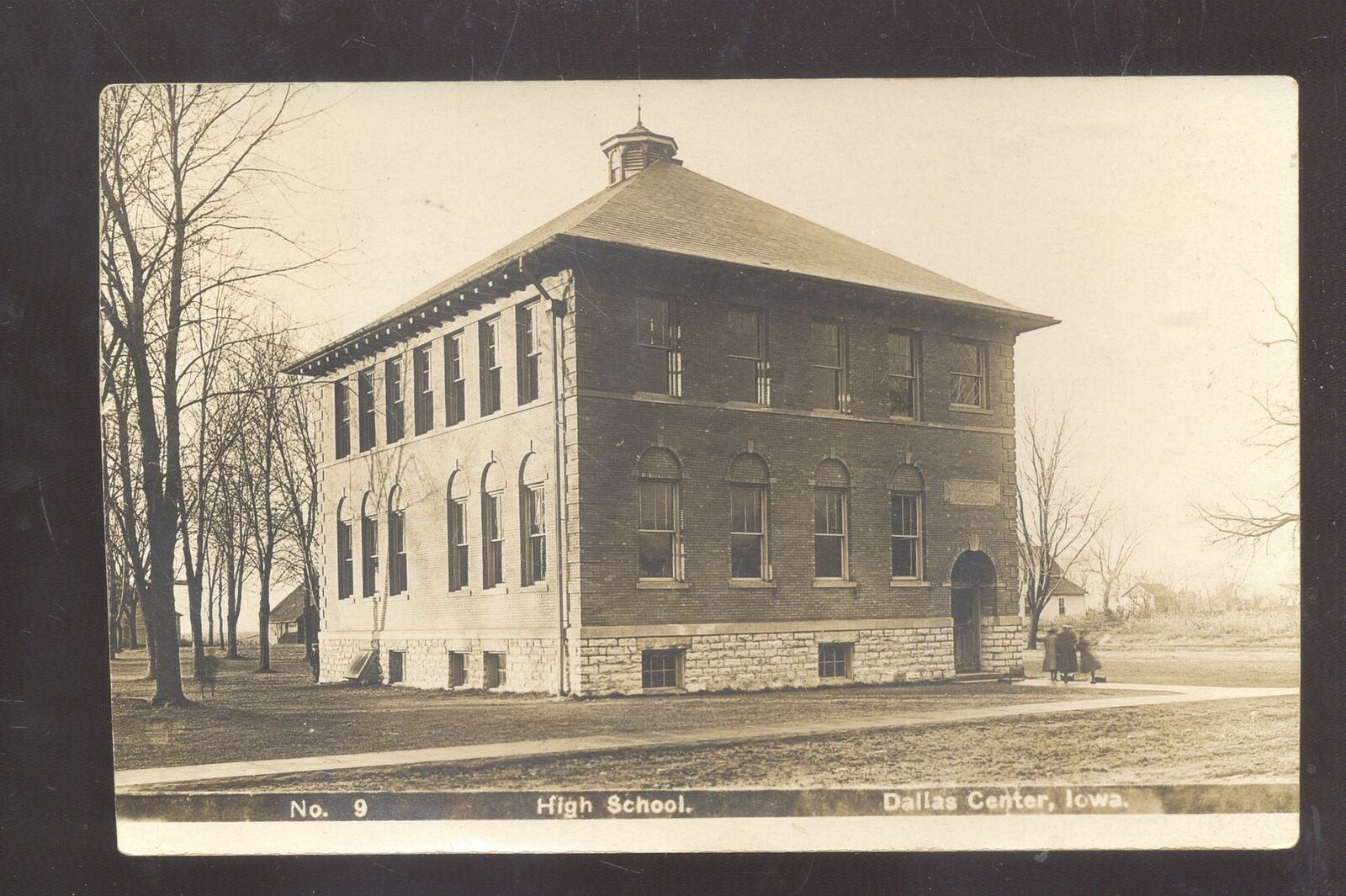 Rppc Dallas Center Iowa High School Building Vintage Real Photo ...