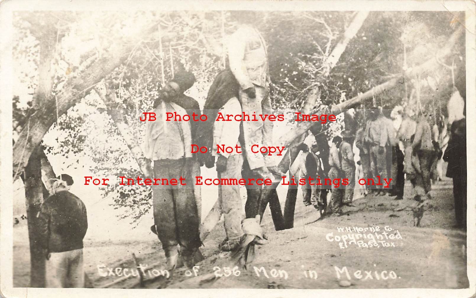 357401-Mexico Border War, RPPC, The Hanging Execution of 256 Men in ...