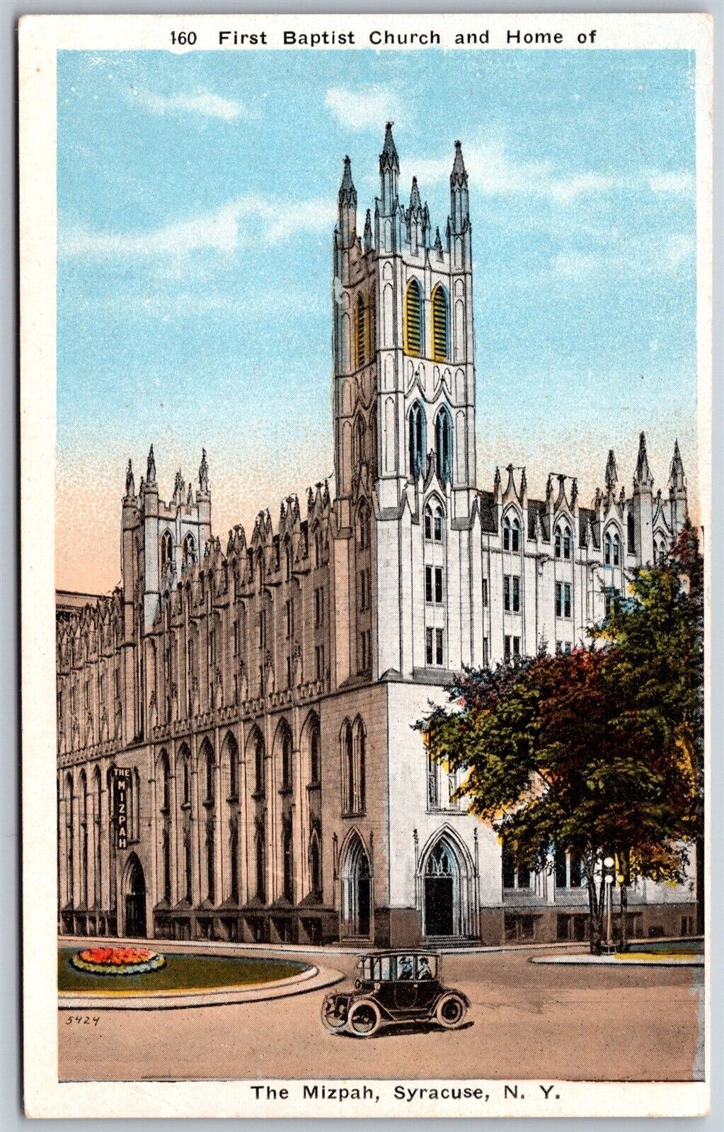 Vtg Syracuse New York NY First Baptist Church & The Mizpah 1920s View ...