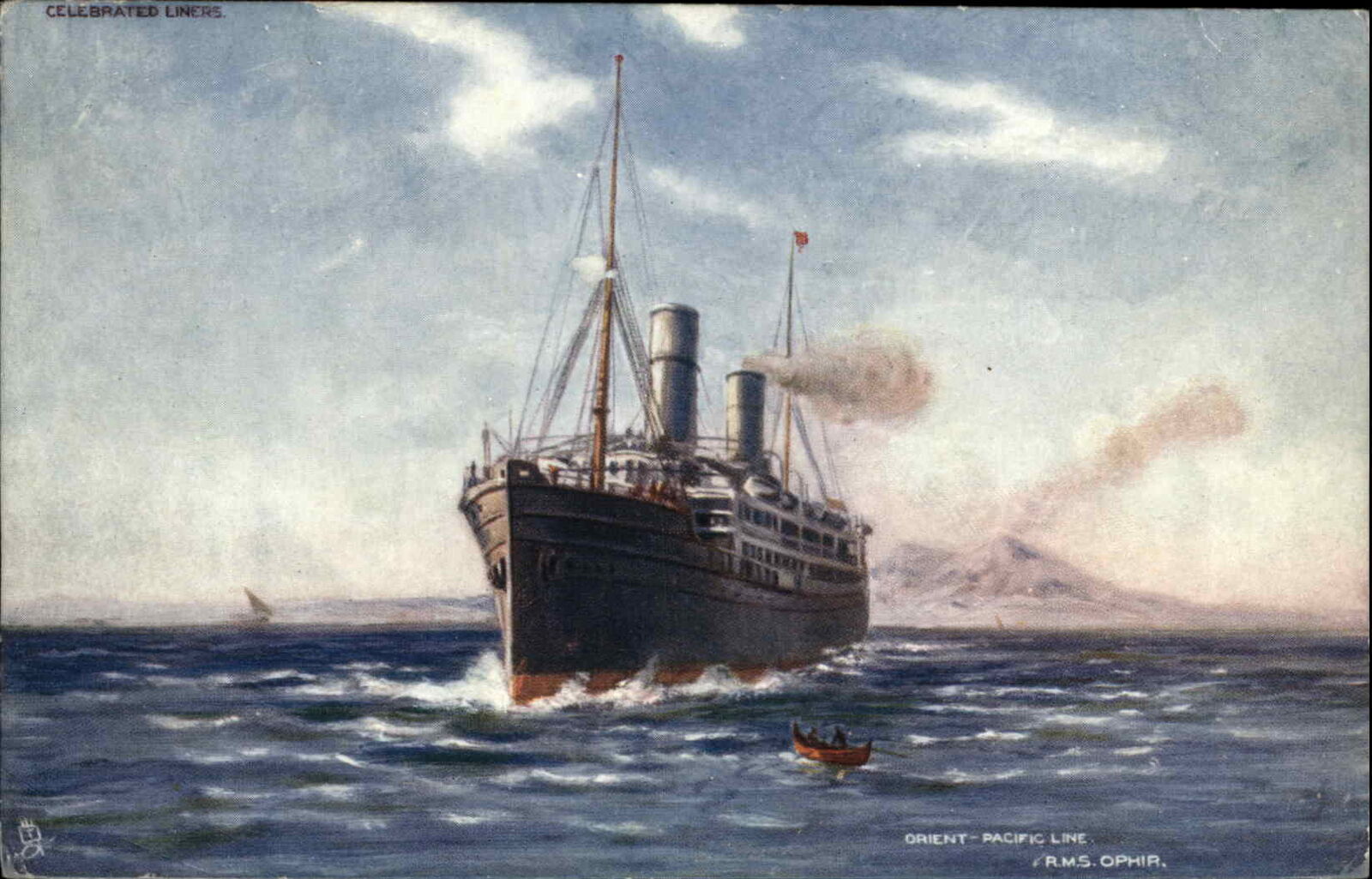 Steamship Ship RMS OPHIR Orient Pacific Line Series Tuck c1900s-20s ...