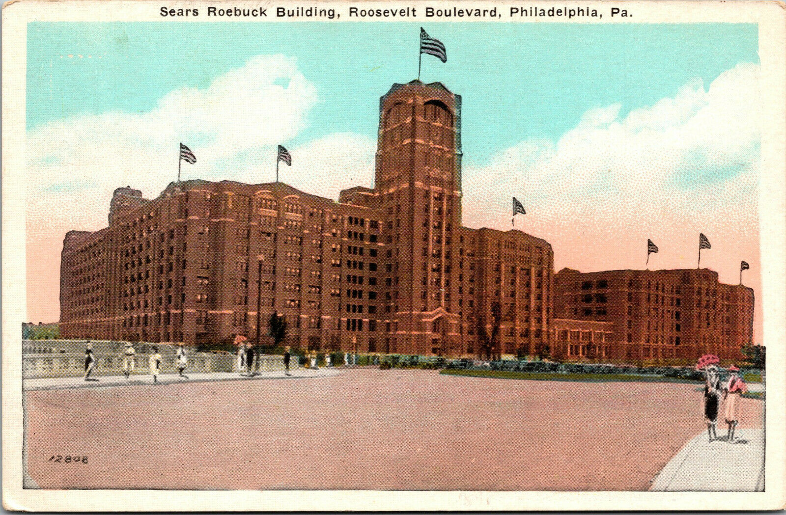 Vtg 1920s Sears Roebuck Building Roosevelt Philadelphia Pennsylvania PA ...