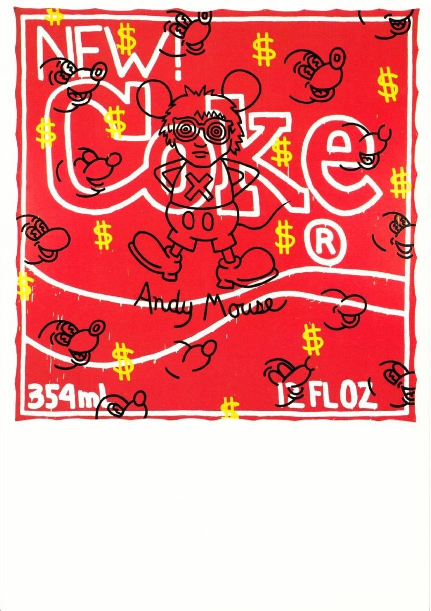 Mickey Mouse Parody and Coca-Cola New Coke Logo by Keith Haring Art ...