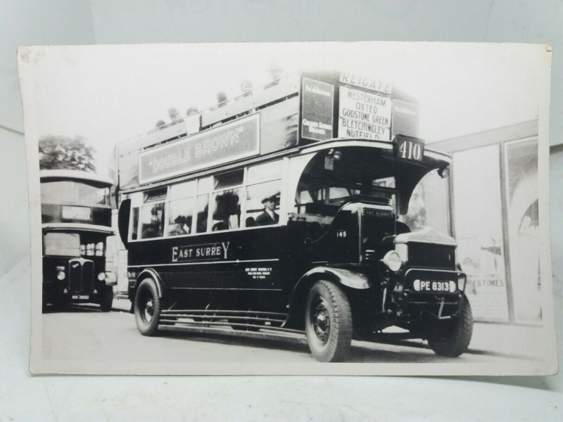 Vintage Bus Photo East Surrey Bus Co c1930 Rt 410 Reg PE 8313 Reigate ...