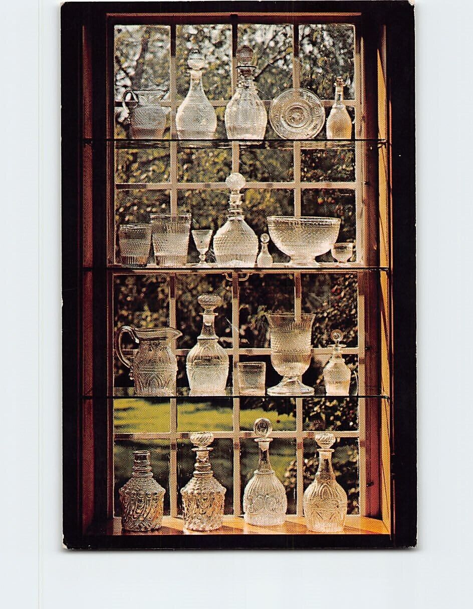 Postcard Display of glass, The Sandwich Glass Museum, Sandwich ...