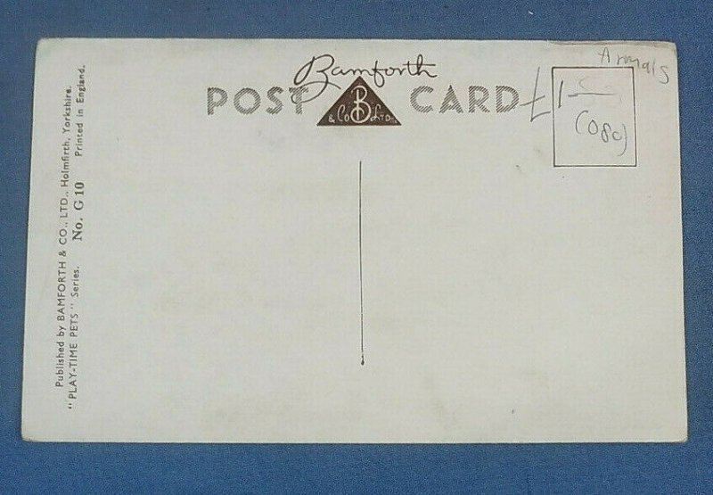 Vintage Bamforth Black Triangle Postcard Happy Days Rabbits And Lambs ...