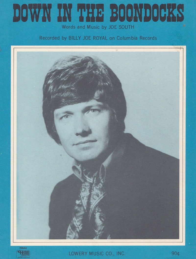 Billy Joe Royal Down In The Boondocks Sheet Music | Publications ...
