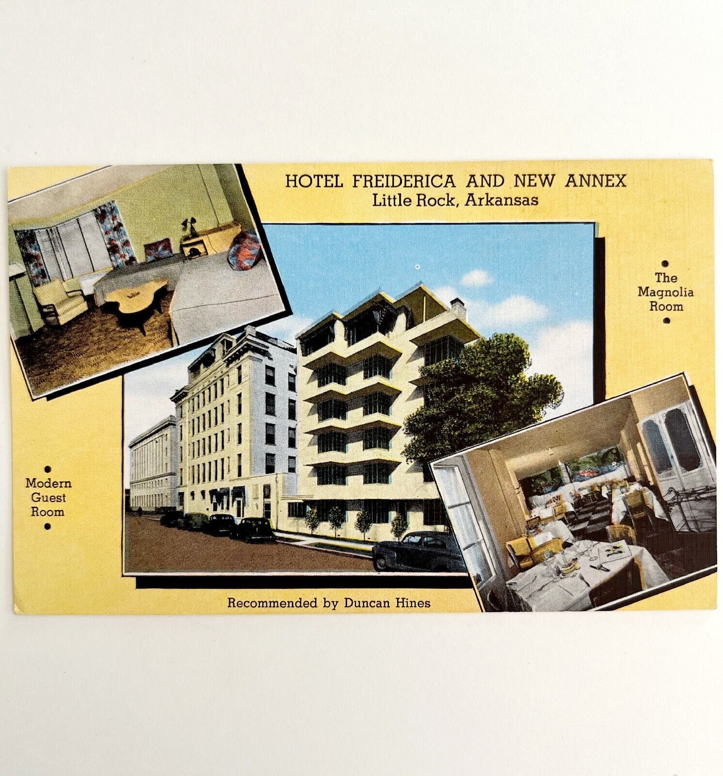 Hotel Freiderica And Annex Postcard Little Rock Arkansas 1930s PCBG11A ...