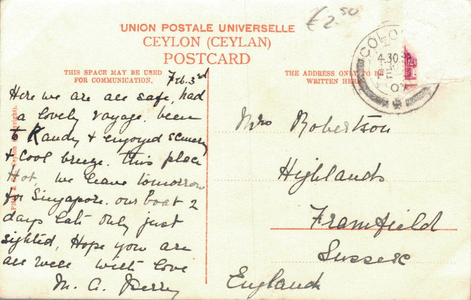 Sri Lanka Ceylon Victoria Arcade York Street Grand Oriental Hotel ...