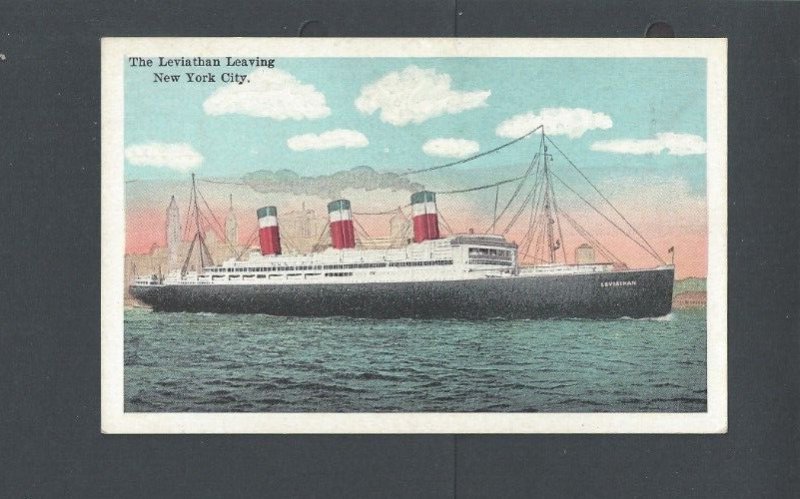 Ca 1928 S S Leviathan Ocean Liner Sent Airmail Letters By Catapult ...