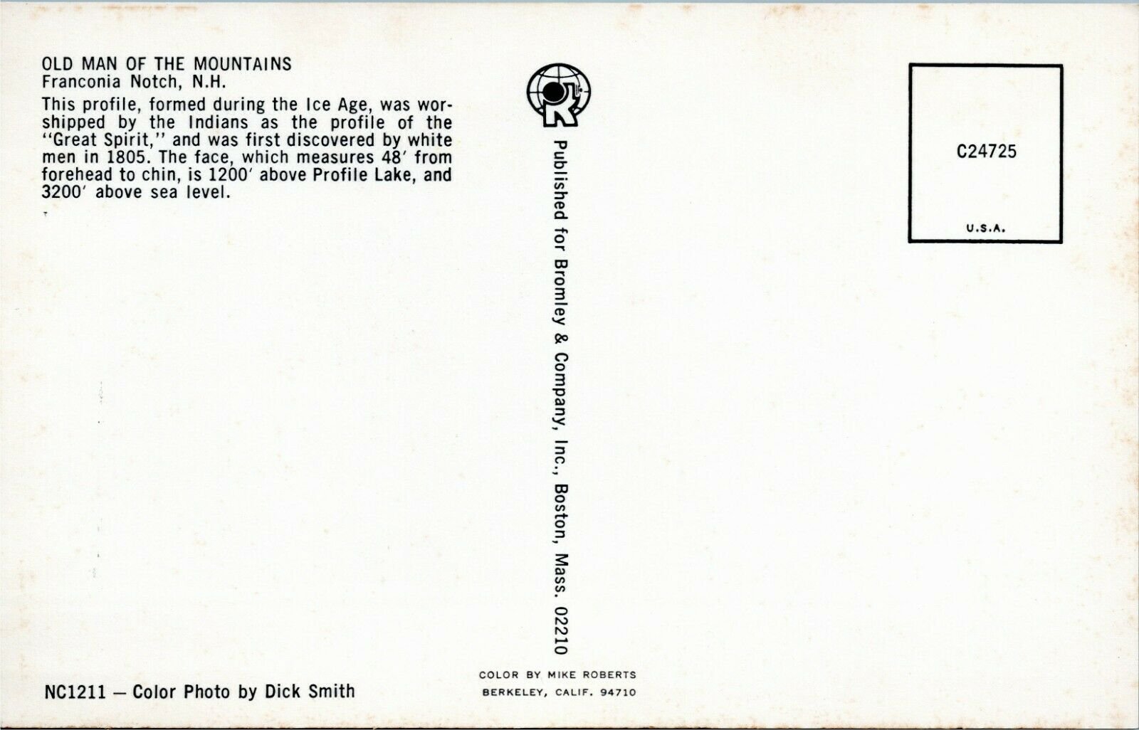 White Mountains New Hampshire Franconia Notch - Old Man of the ...