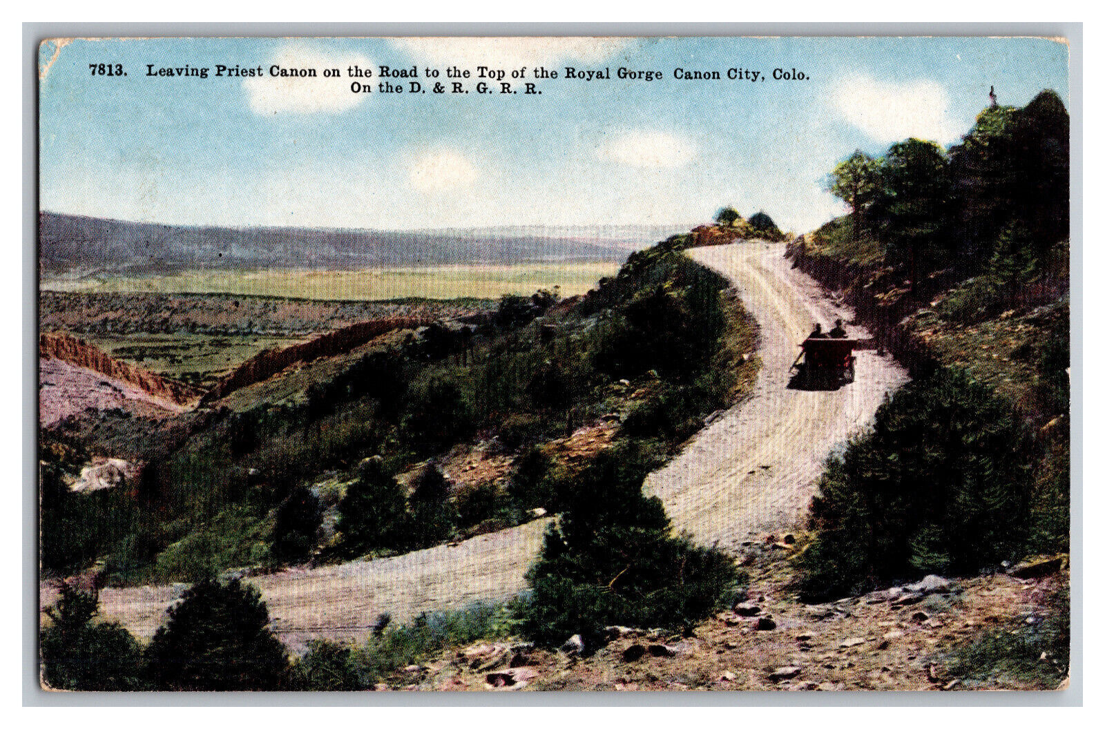Postcard CO Leaving Priest Canon Royal Gorge Colo. Vintage Standard ...