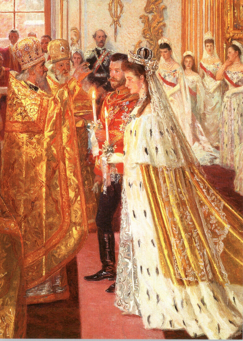 The Wedding Nicholas II and Empress Alexandra Russian Romanov Royalty ...