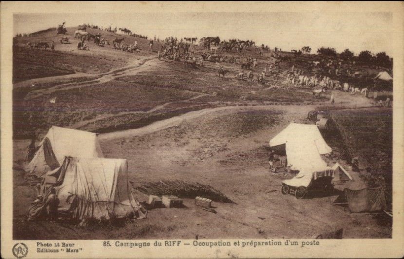Riff Rif War Morocco Spain France & Berbers 1920s Postcard | Topics ...
