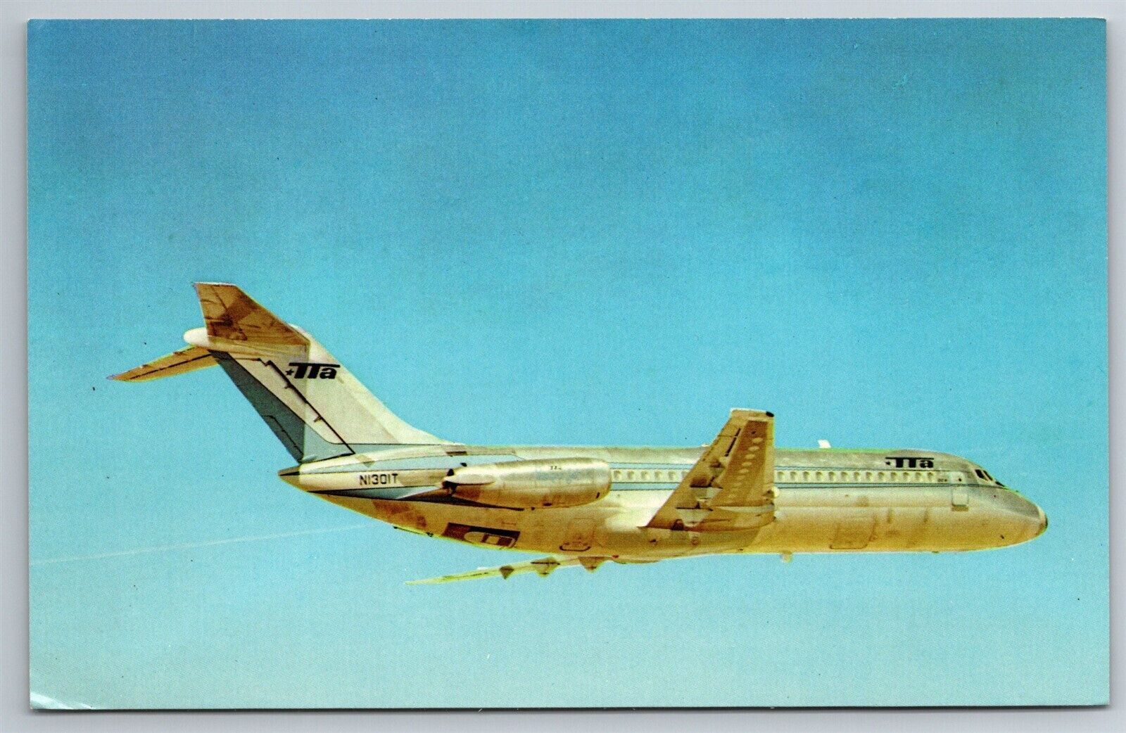 TTA Trans Texas Airways Douglas DC-9-14 Jet Plane Before 1968 Postcard ...