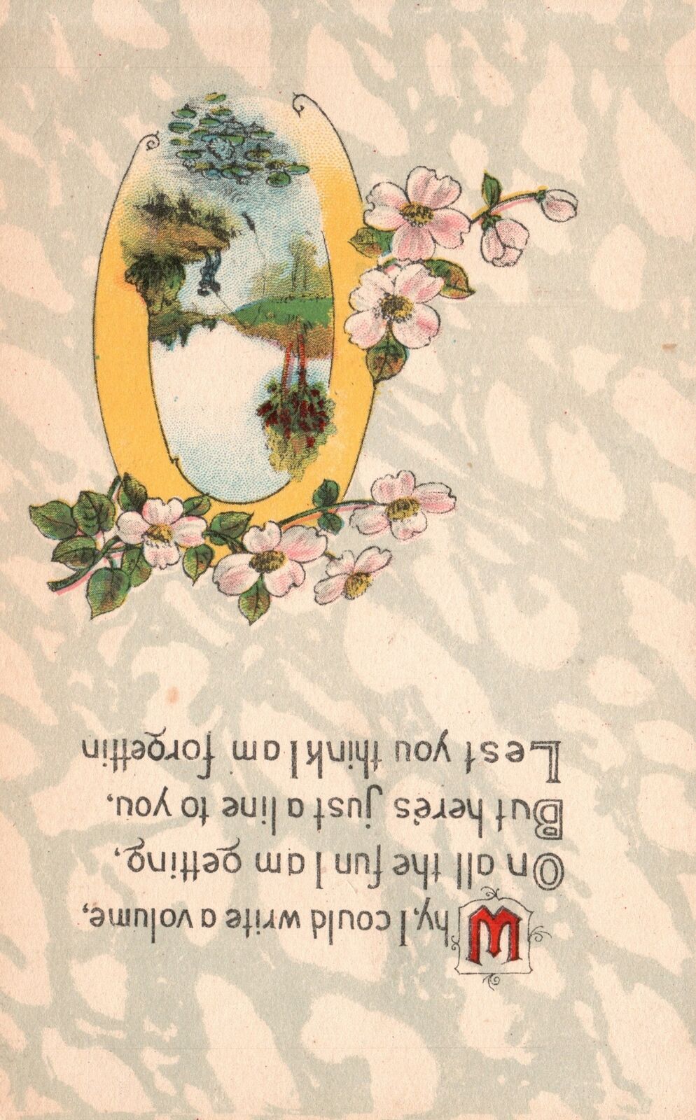 Vintage Postcard Greetings Message Friendly Letter Seascape Fishing ...