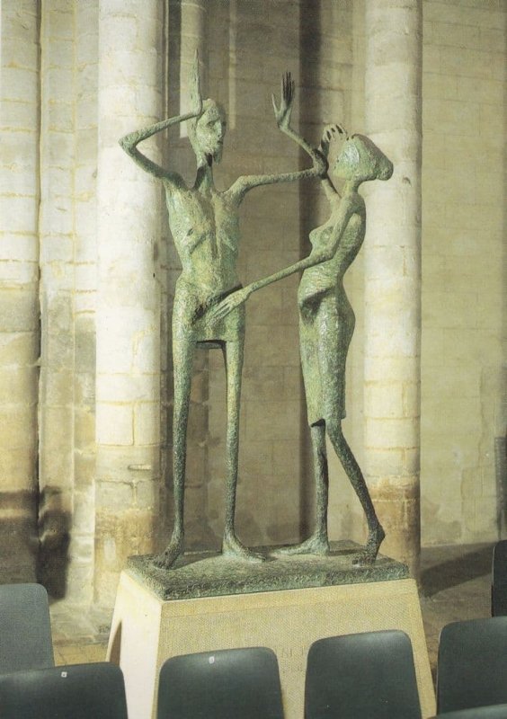 Ely Cathedral Sculpture David Wynne Mary Magdalene Jesus Postcard ...