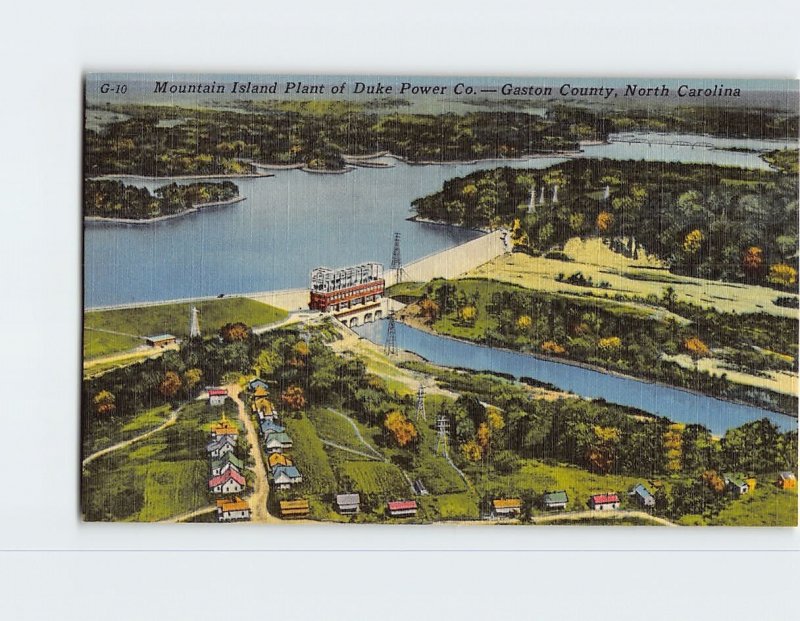 Postcard Mountain Island Plant of Duke Power Co., Mount Holly, North ...