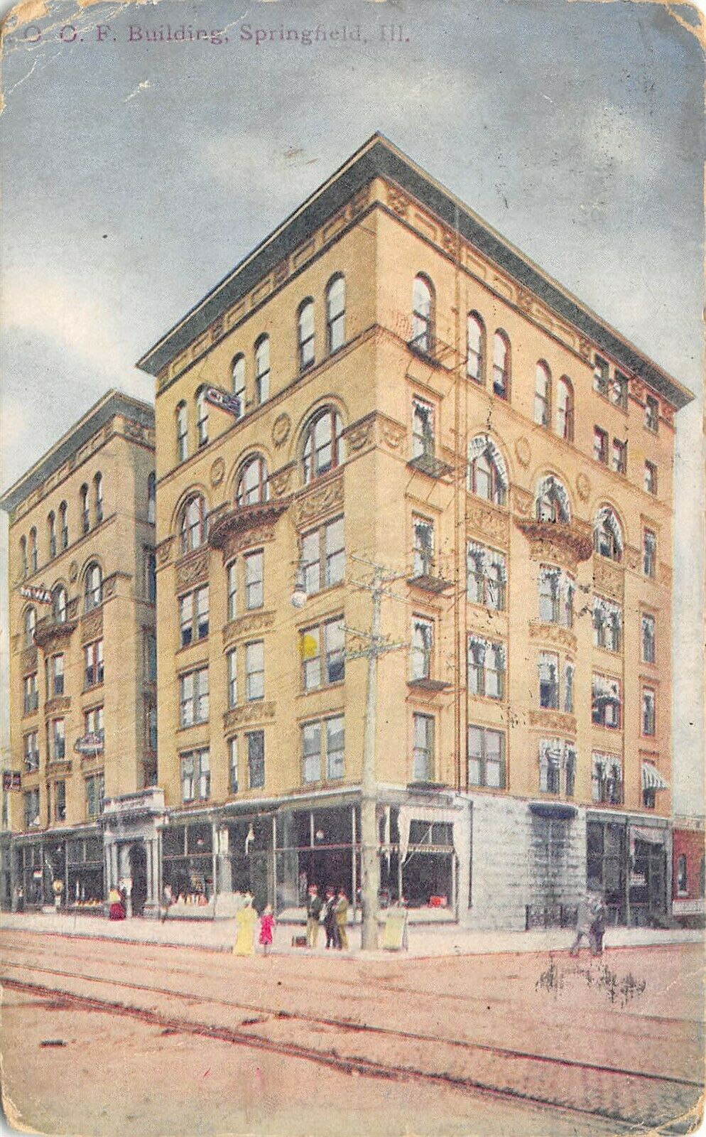 Springfield Illinois 1911 Postcard I.O.O.F. Building Order of Odd ...