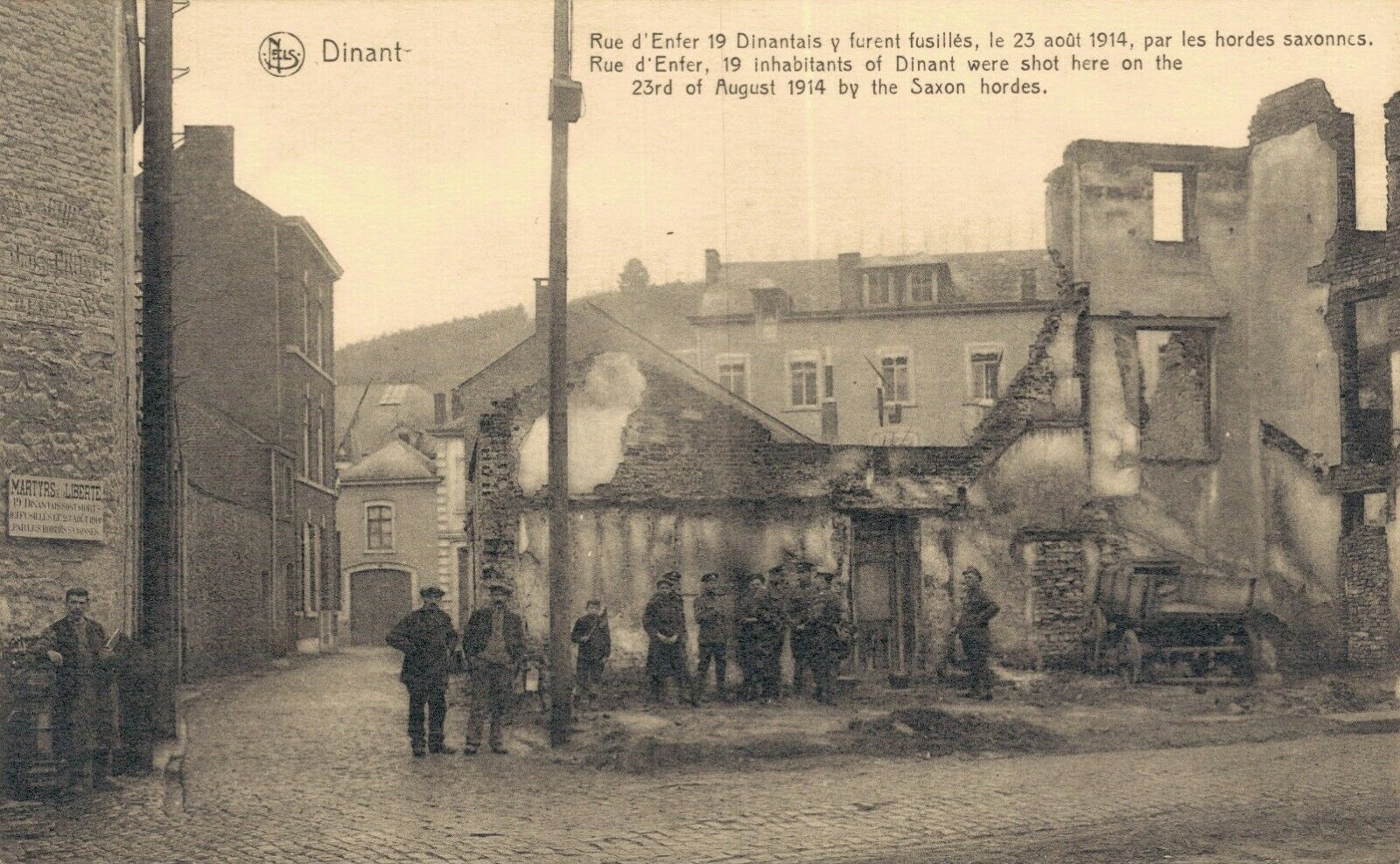 Military World War 1 Dinant Ruins Saxon Hordes 1914 06.18 | Europe ...