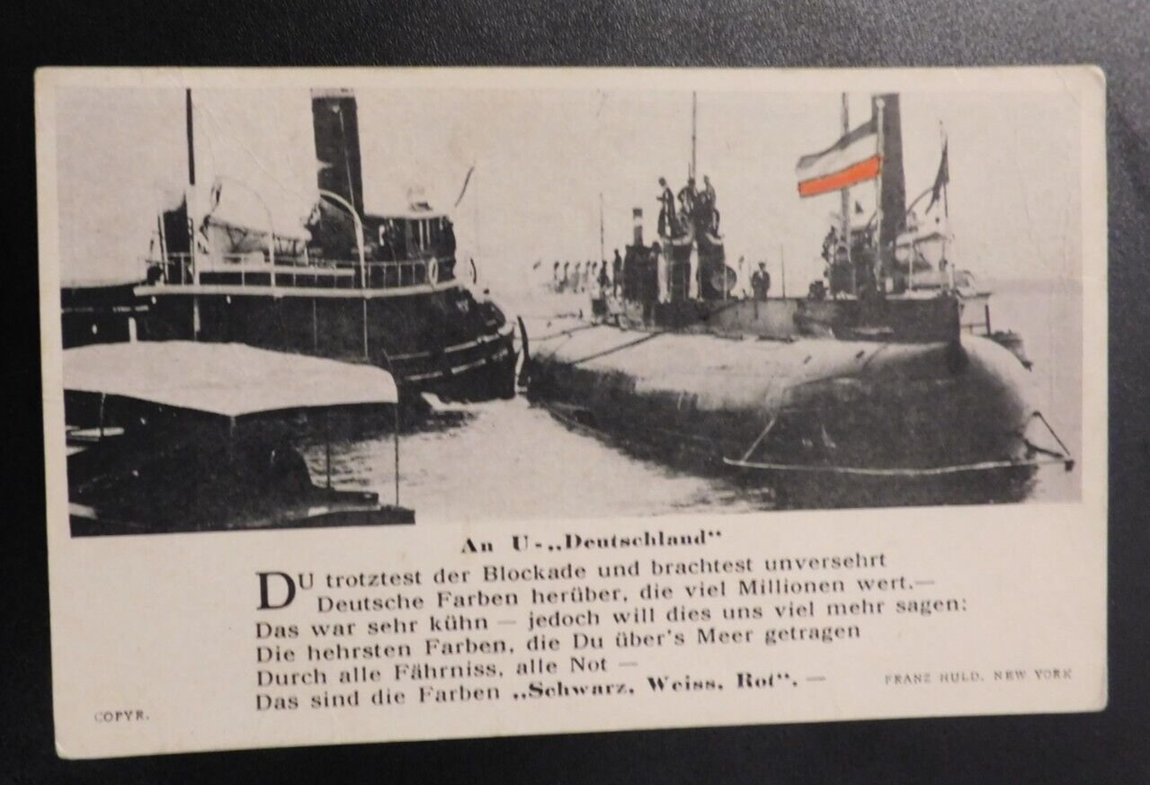 Mint WWI German Navy U Boat Submarine U-151 U Deutschland Blockade ...
