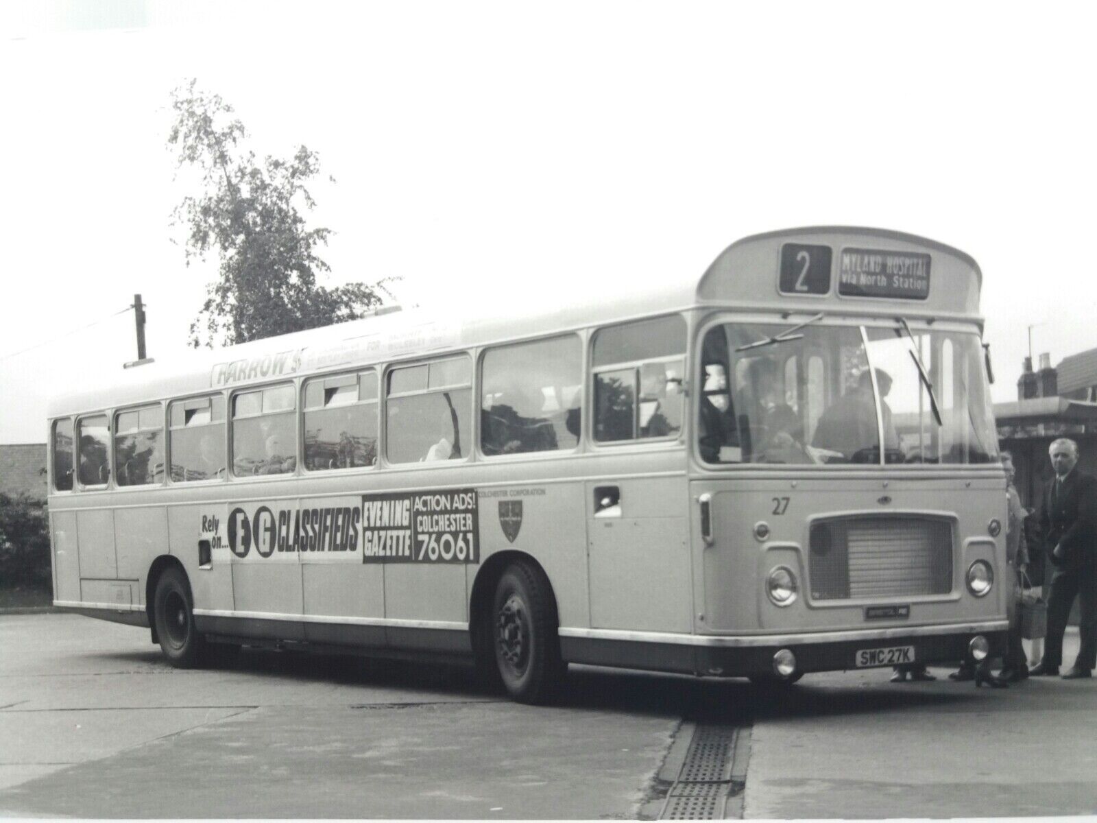 Original Vintage Colchester Bus Coach Photo No2 Myland Hospital reg SWC ...