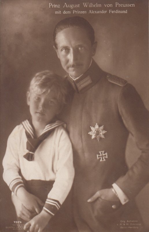 Prince August Wilhelm of Prussia with Prince Alexander Ferdinand German ...