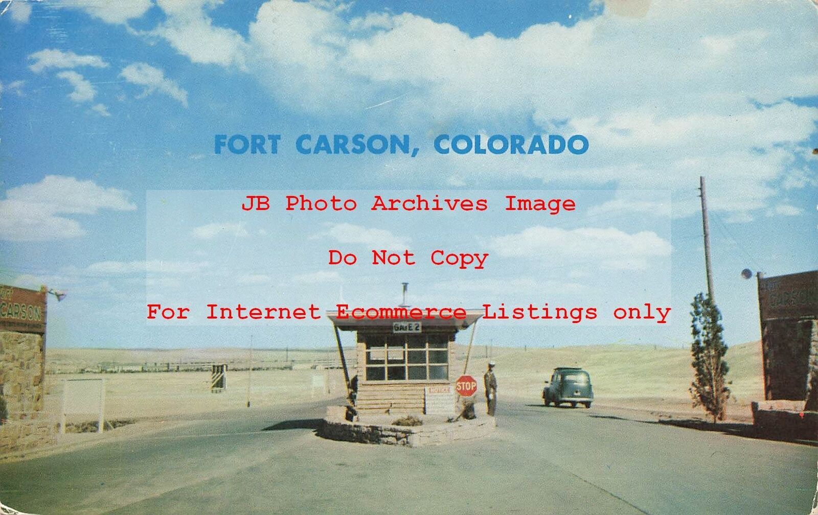 CO, Fort Carson, Colorado, Gate No 2 Entrance, Mike Roberts No C6789 ...
