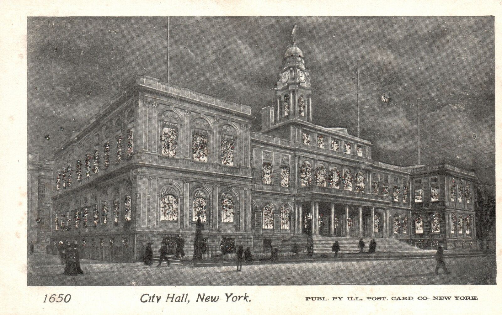 Vintage Postcard 1920's City Hall Government Service Building New York ...