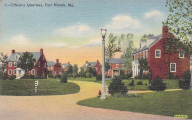 Military Officer's Quarters Fort Meade Maryland Curteich | Topics ...