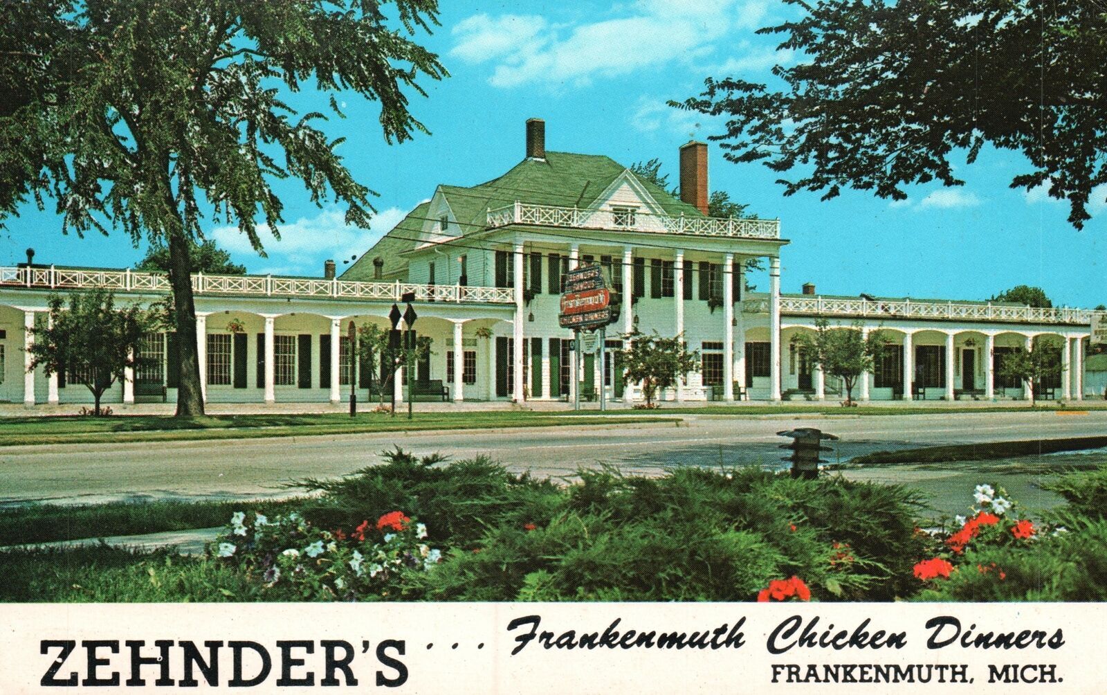 Vintage Postcard Zehnder's Chicken Dinners Restaurant Frankenmuth ...