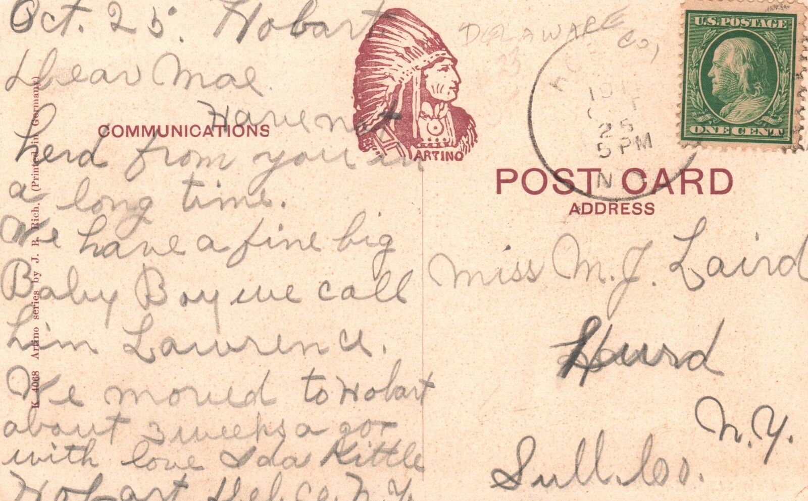 Vintage Postcard 1920's The Allen Historic Building Hotel Delaware Ohio ...