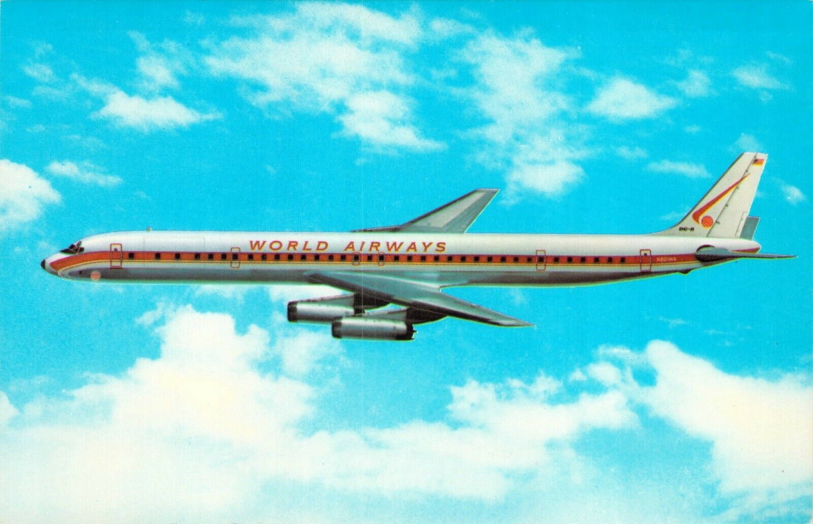 World Airways DC-8 Super Stretch Intercontinential Jetliner Airplane ...