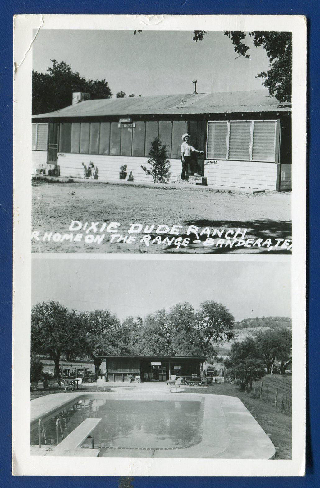 Bandera Texas tx Dixie Dude Ranch Home on the Range real photo postcard ...